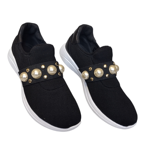 Bandolino | Shoes | Bandolino Womens Noha Pearl Embellished Slip On Sneaker | Poshmark